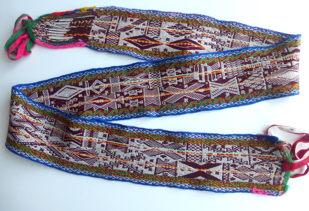 Andean Vintage Peruvian Hand-woven Shaman Chumpi Belt -trim Waist ...