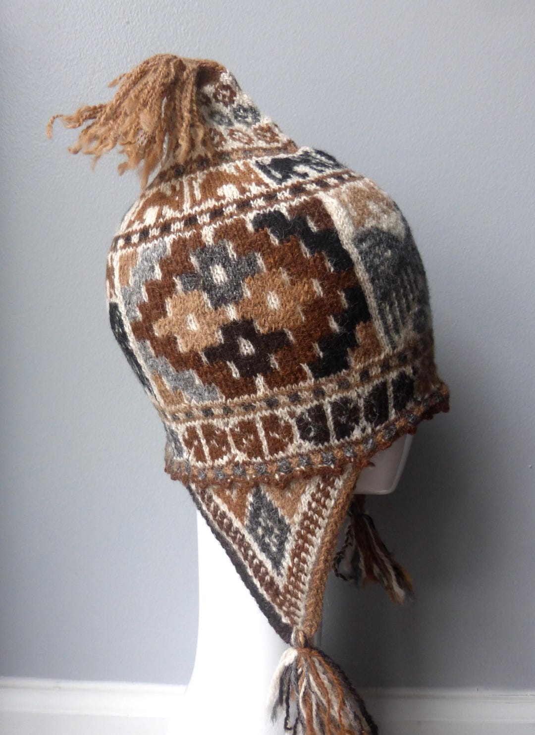 Peruvian Shaman Chullo Hat Andean Mountain Handmade Hat With Andean ...