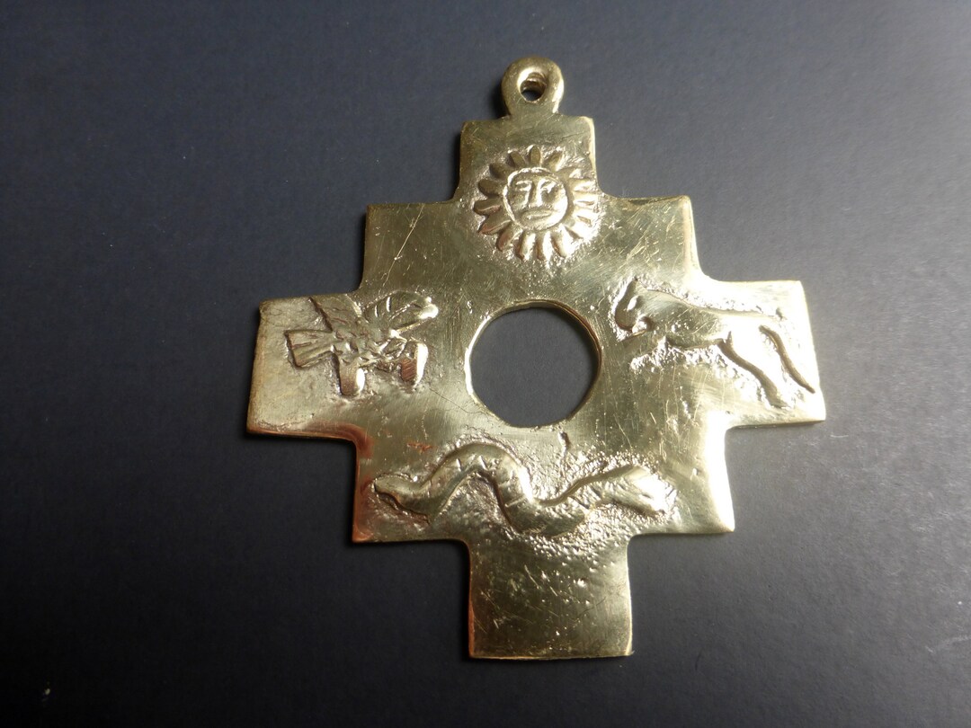 Peruvian Andean Inca Cross Chacana Pendant Made of Bronze - Etsy
