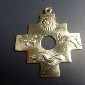 Peruvian Andean Inca Cross Chacana Pendant Made of Bronze - Etsy