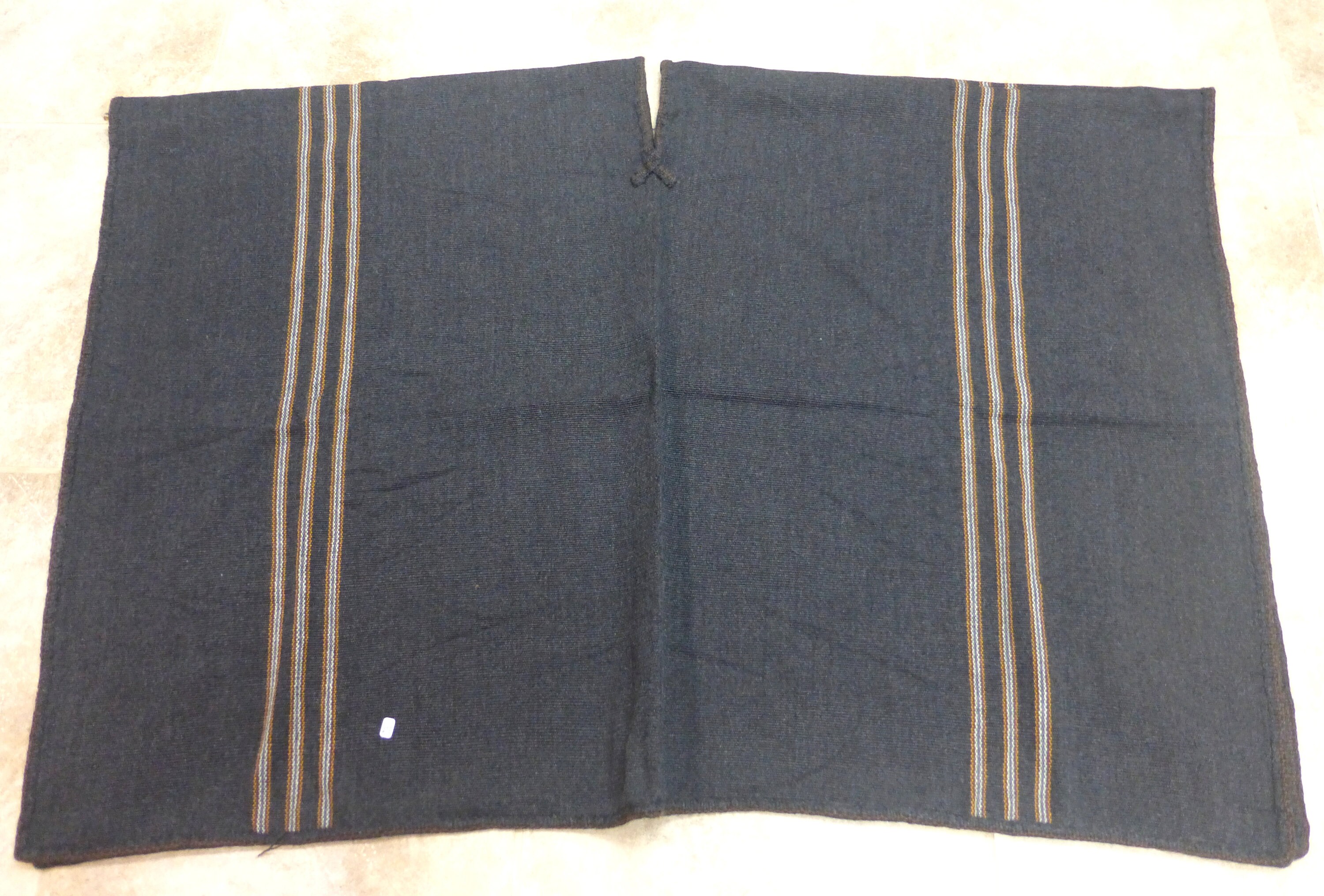 Peruvian Shaman Dark-gray Poncho Cape - Andean Mountain Woven Textile ...