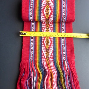 Peruvian Aguayo Scarf - Andean Mountain Textile Scarf - Colorful With ...