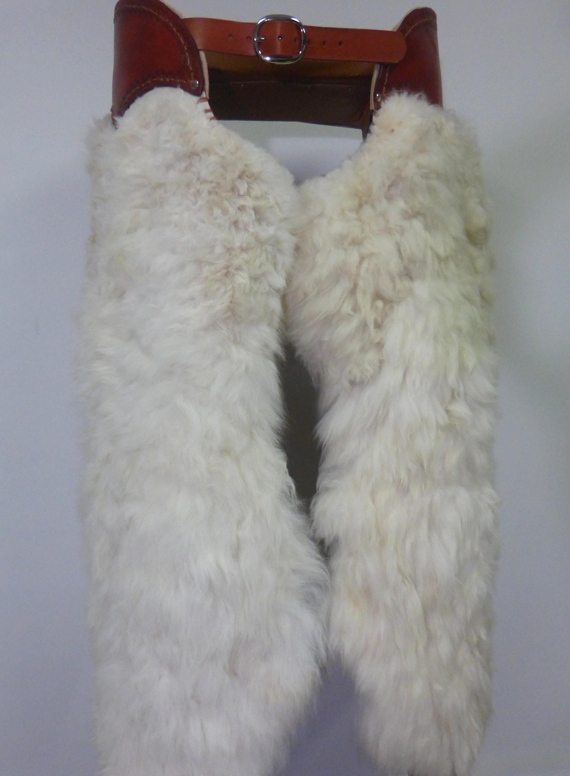 Handmade Woolly Chaps: Peruvian Shaggy Hair-on-hide Cowboy Batwings ...