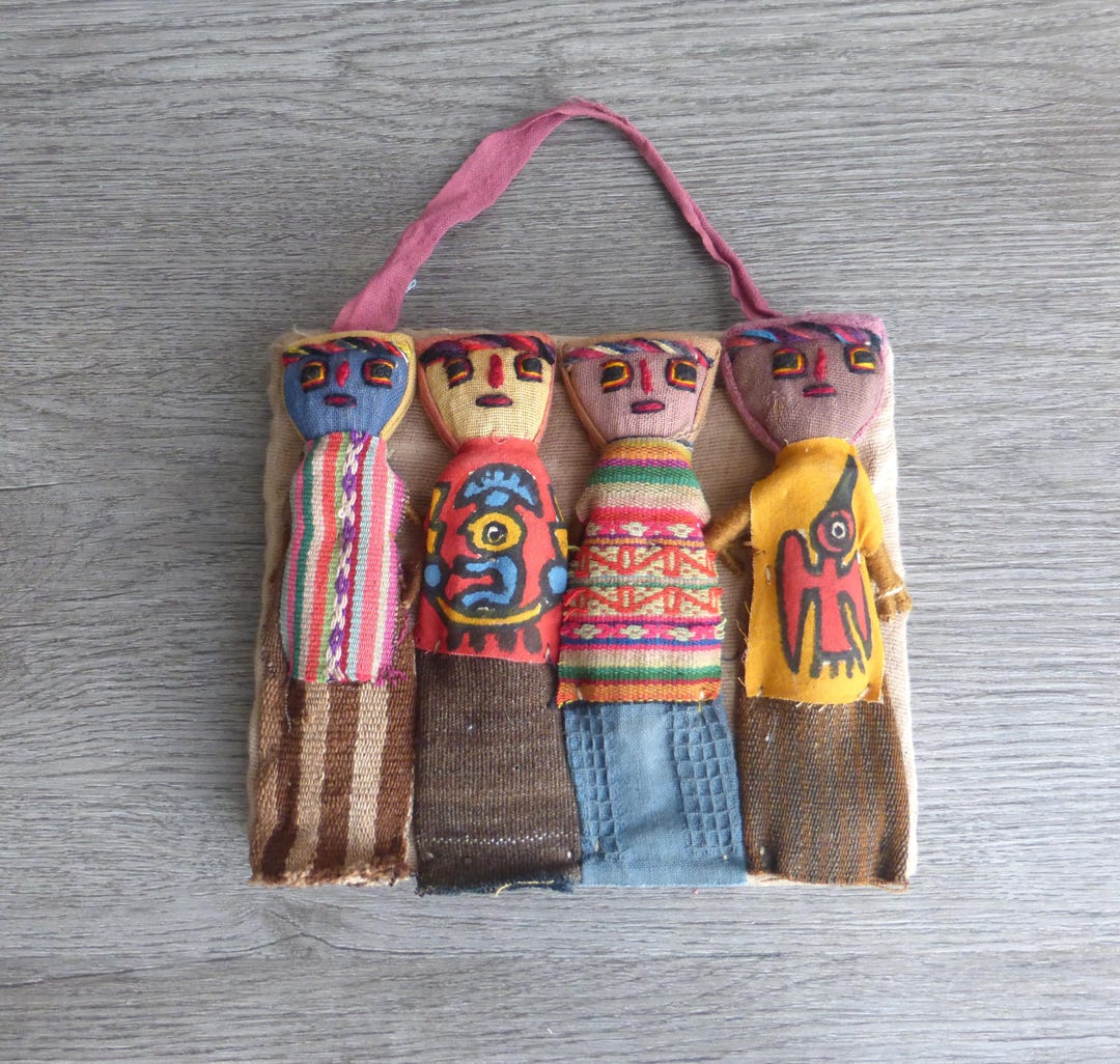 Vintage Peruvian Chancay Burial Cloth Textile Dolls Folk Art ...