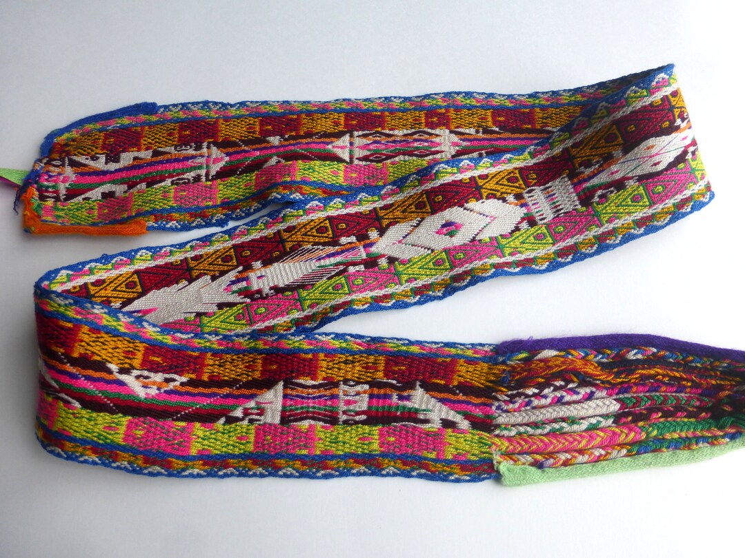 Andean Vintage Peruvian Hand-woven Shaman Chumpi Belt -trim Waist ...