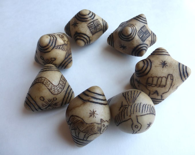 Chumpi Stones - Peruvian Andean Shaman Ceremonial 7 Point Large Stones ...