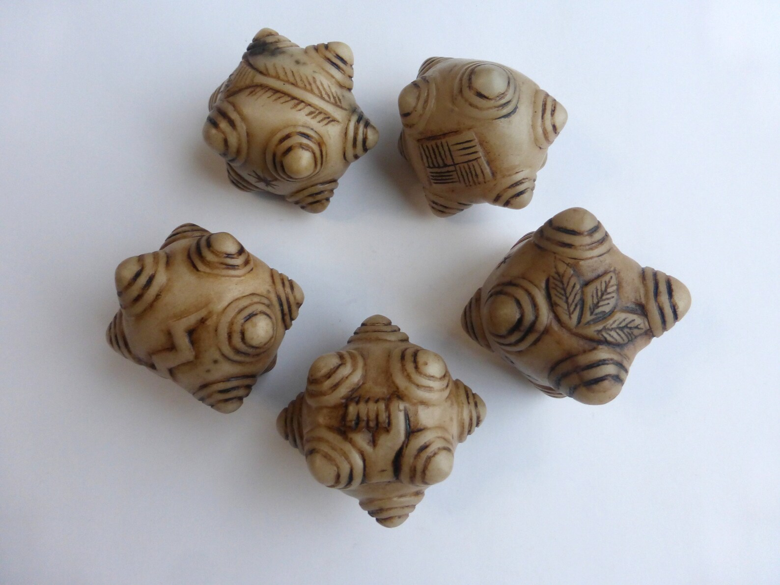 Chumpi Stones Hand-carved Peruvian Shaman Ceremonial 5 Stone Set - 8 to ...