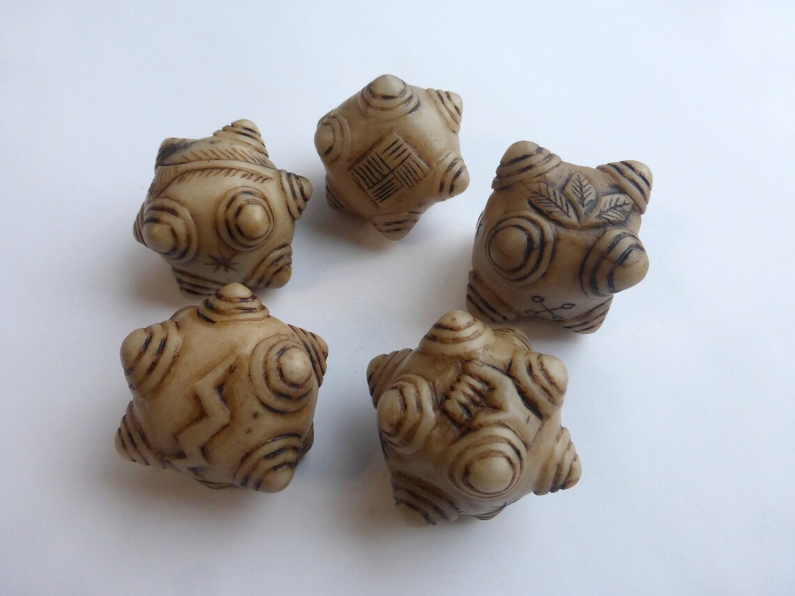 Chumpi Stones Hand-carved Peruvian Shaman Ceremonial 5 Stone Set - 8 to ...