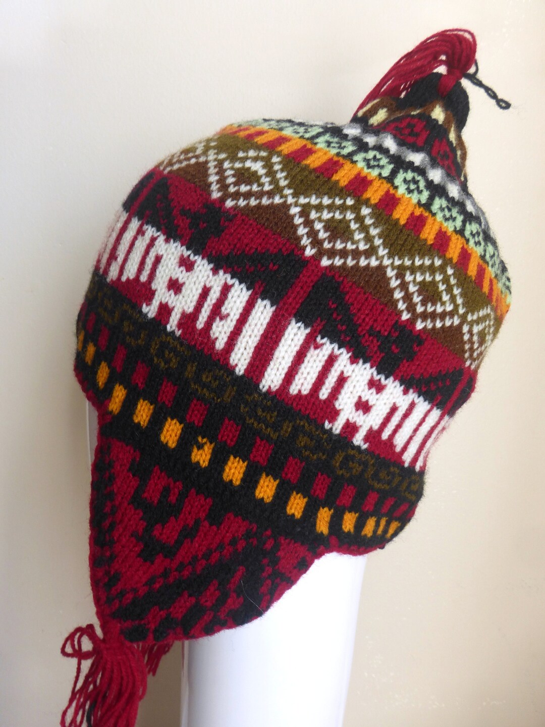 Handmade Andean Chullo Hat: Peruvian Condor Design (22.5" Around) - Etsy