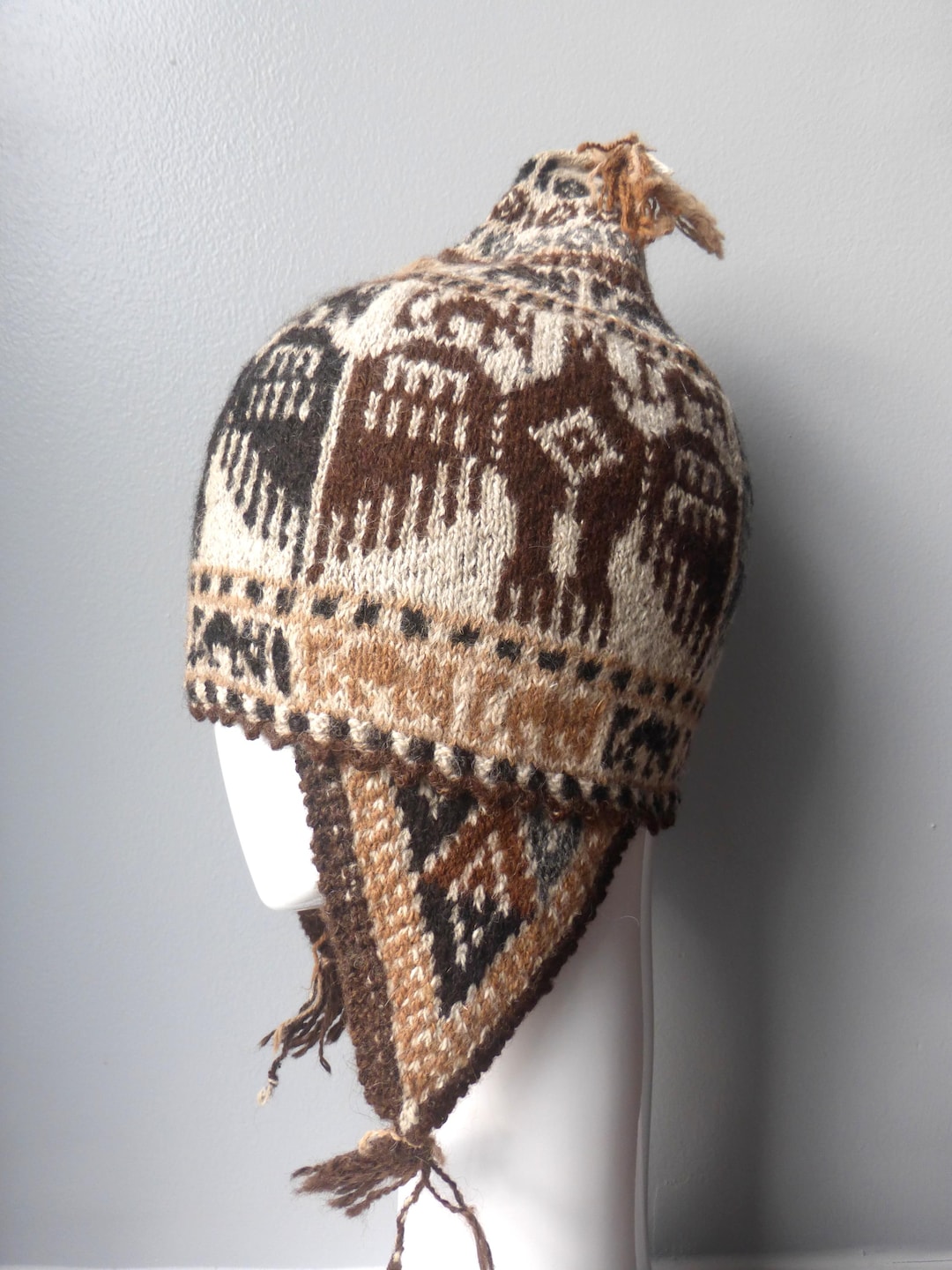 Peruvian Shaman Chullo Hat Andean Mountain Handmade Hat With Andean ...