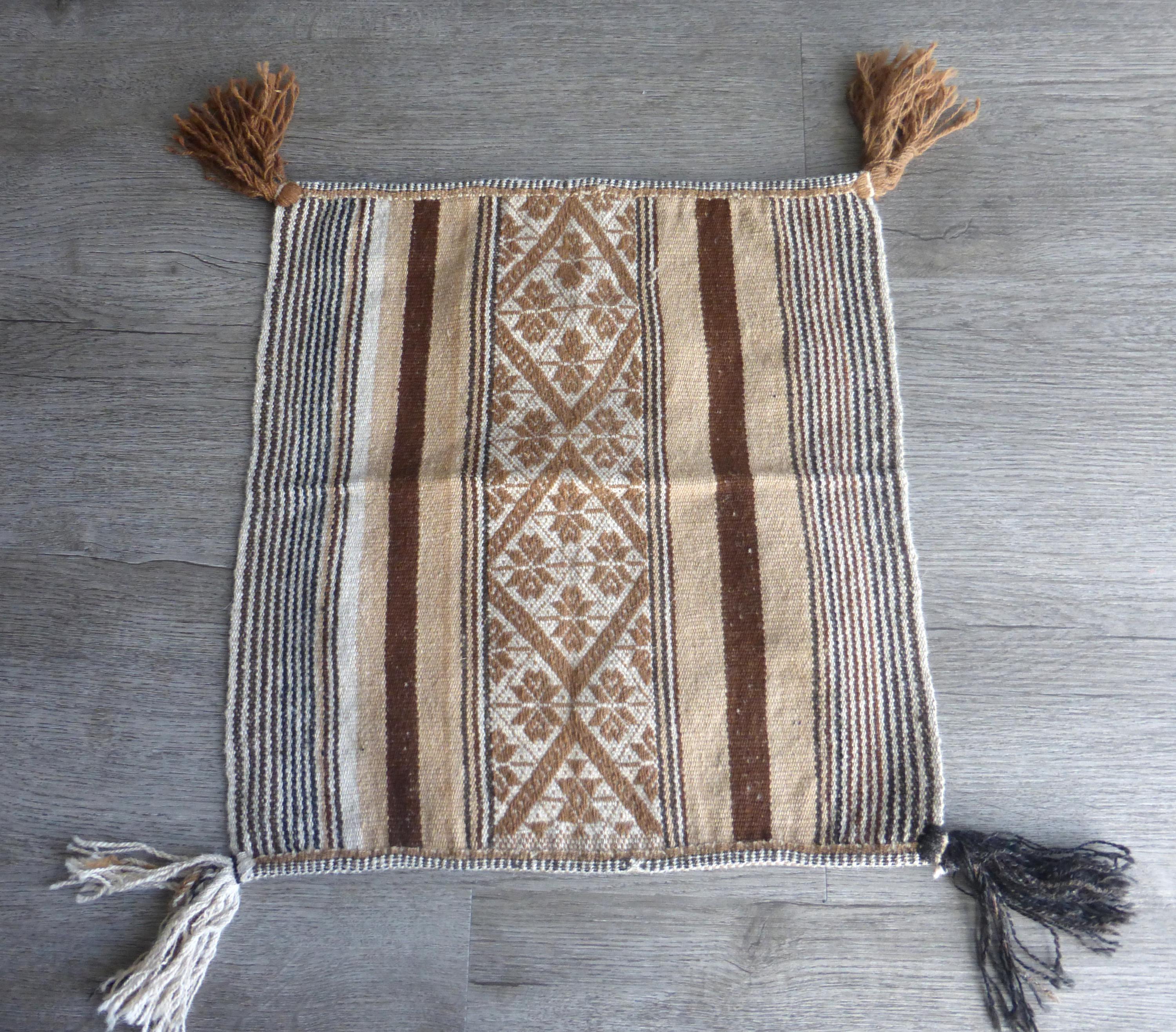 Handwoven Alpaca Aguayo Cloth: Andean Mesa Altar Textile - Organic Item ...