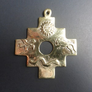 Peruvian Andean Inca Cross Chacana Pendant Made of Bronze - Etsy