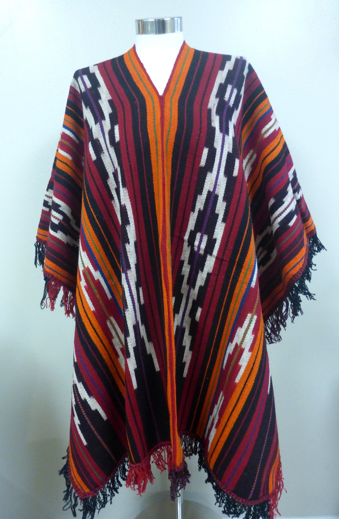 Peruvian Andean Mountain Shaman Poncho Cape - Woven Textile - Etsy