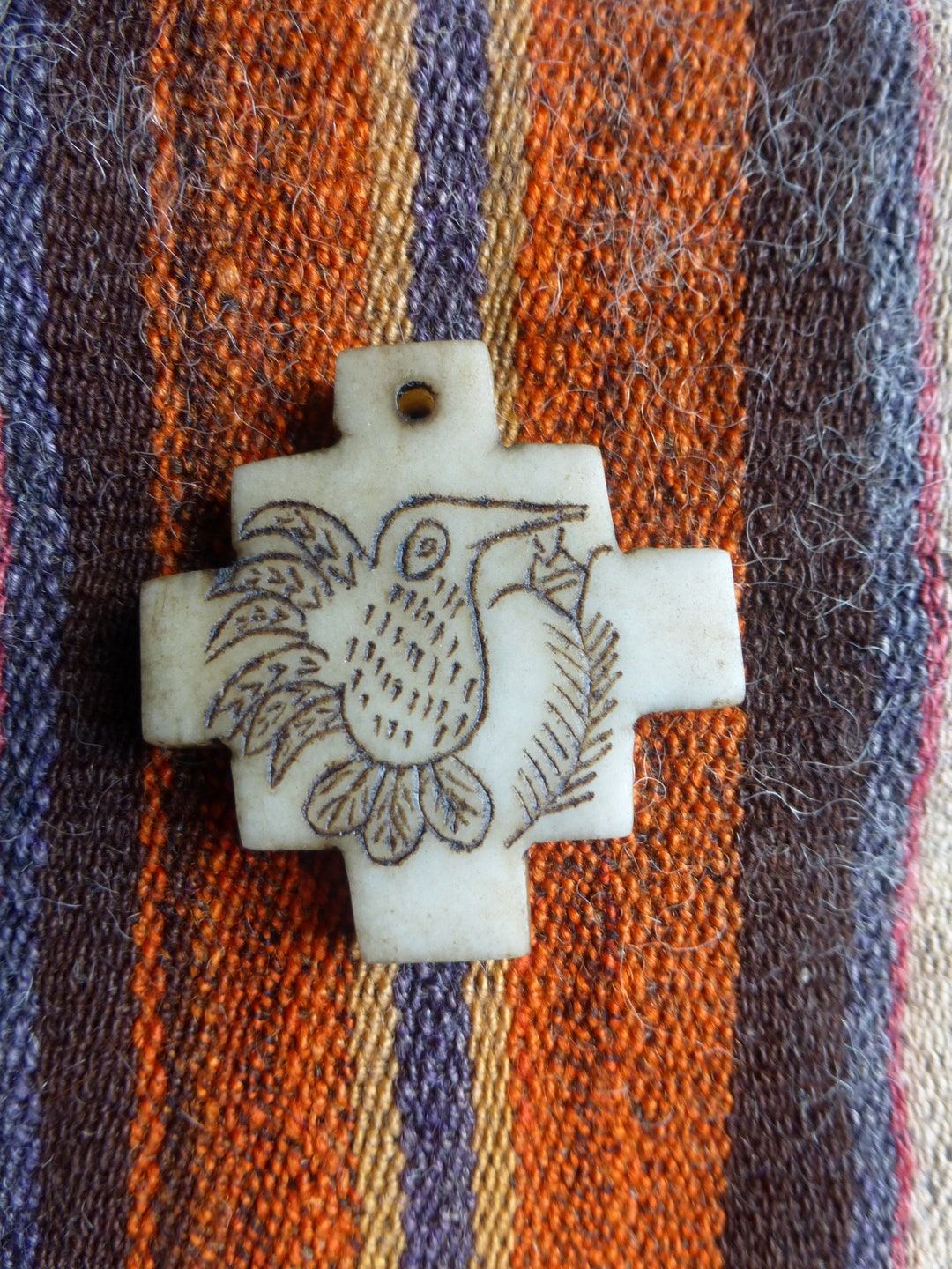 Peruvian Andean Inca Cross Chacana Pendant - Carved on Alabaster ...