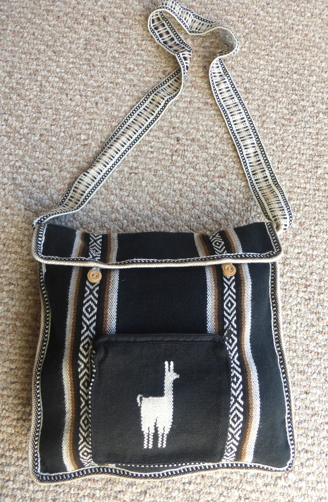 Andean Peruvian Cross-body/shoulder Bag With Llama Design - Etsy