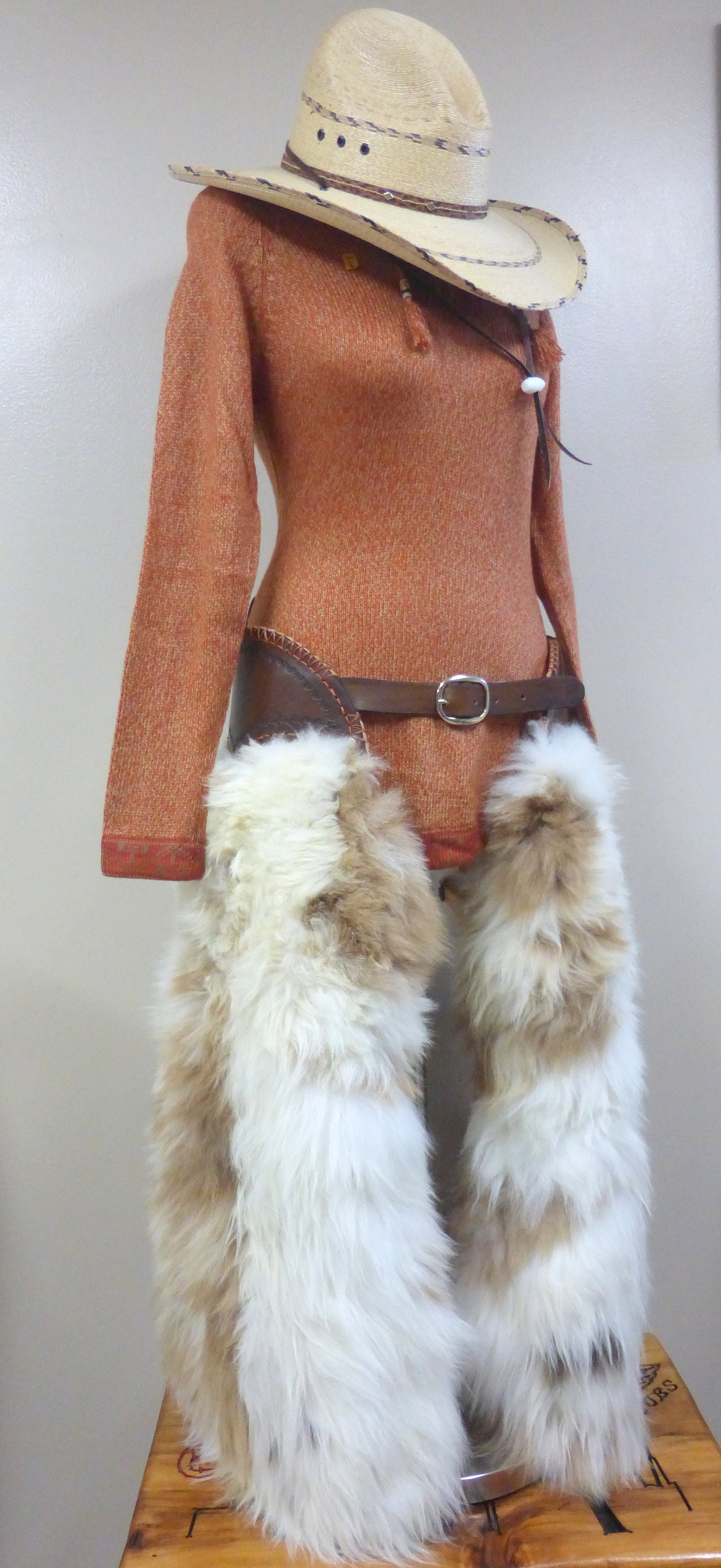 Handmade Woolly Chaps: Peruvian Shaggy Hair-on-hide Cowboy Batwings ...