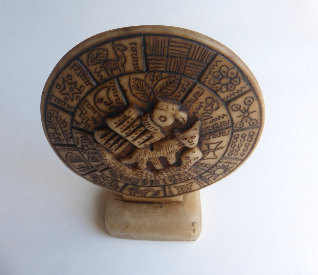 Peruvian Andean Hand-carved Inca's Calendar -caliza Stone- Andean ...