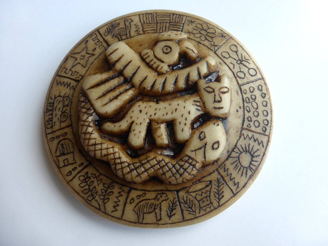 Peruvian Andean Hand-carved Inca's Calendar -caliza Stone- Andean ...