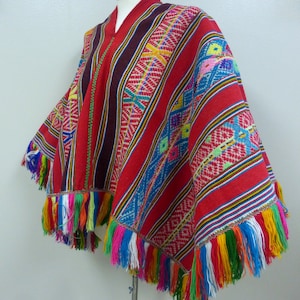 Peruvian Shaman Poncho - Andean Aguayo Textile - Etsy