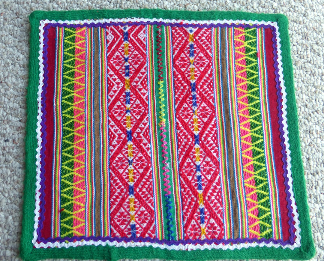 Handwoven Peruvian Aguayo Cloth: Andean Textile Art (15 X 14 Inches) - Etsy