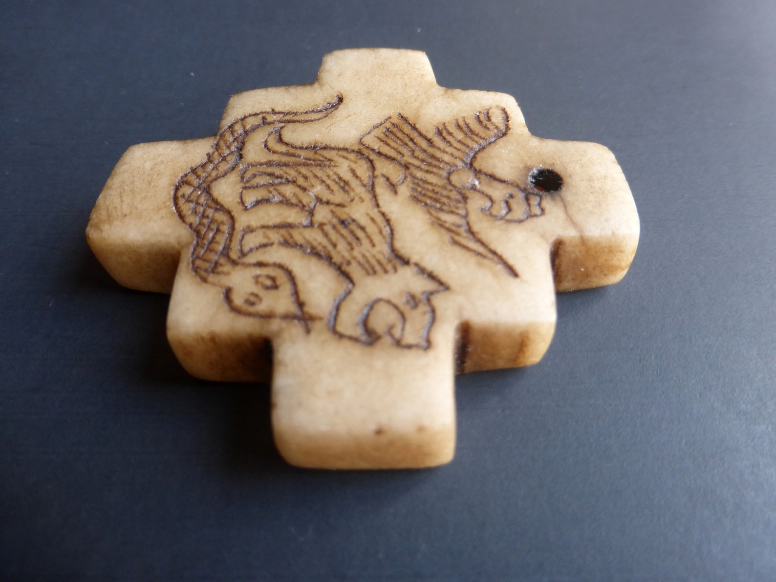 Peruvian Andean Inca Cross Chacana Pendant - Hand-carved on Alabaster ...