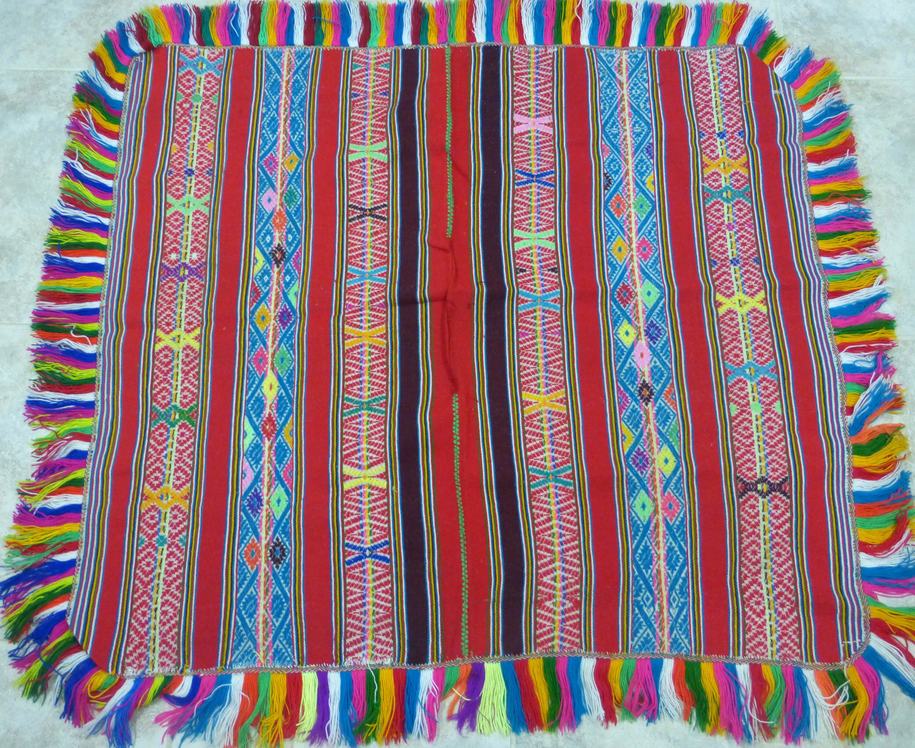 Peruvian Shaman Poncho Andean Aguayo Textile | Etsy