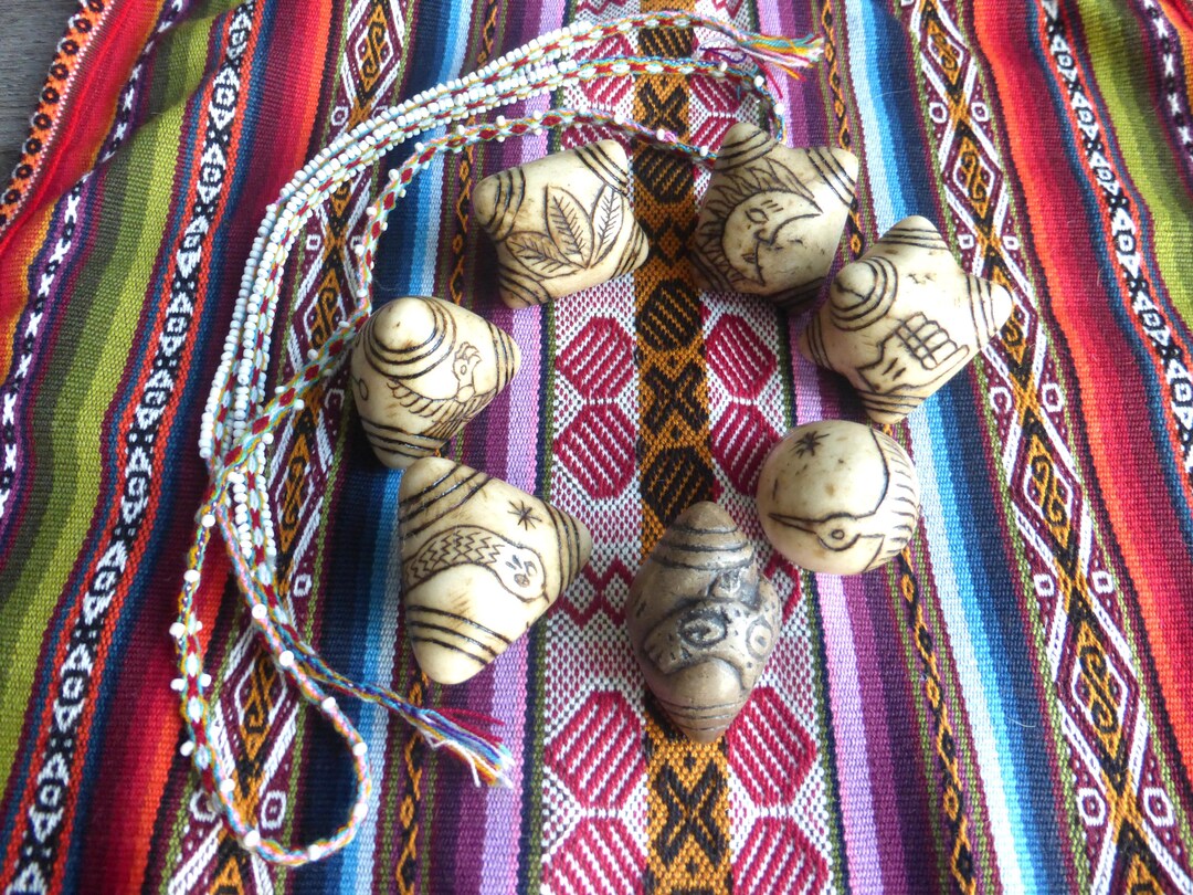 Chumpi Stones Peruvian Shaman Ceremonial 7 Point Large Stones Set With ...