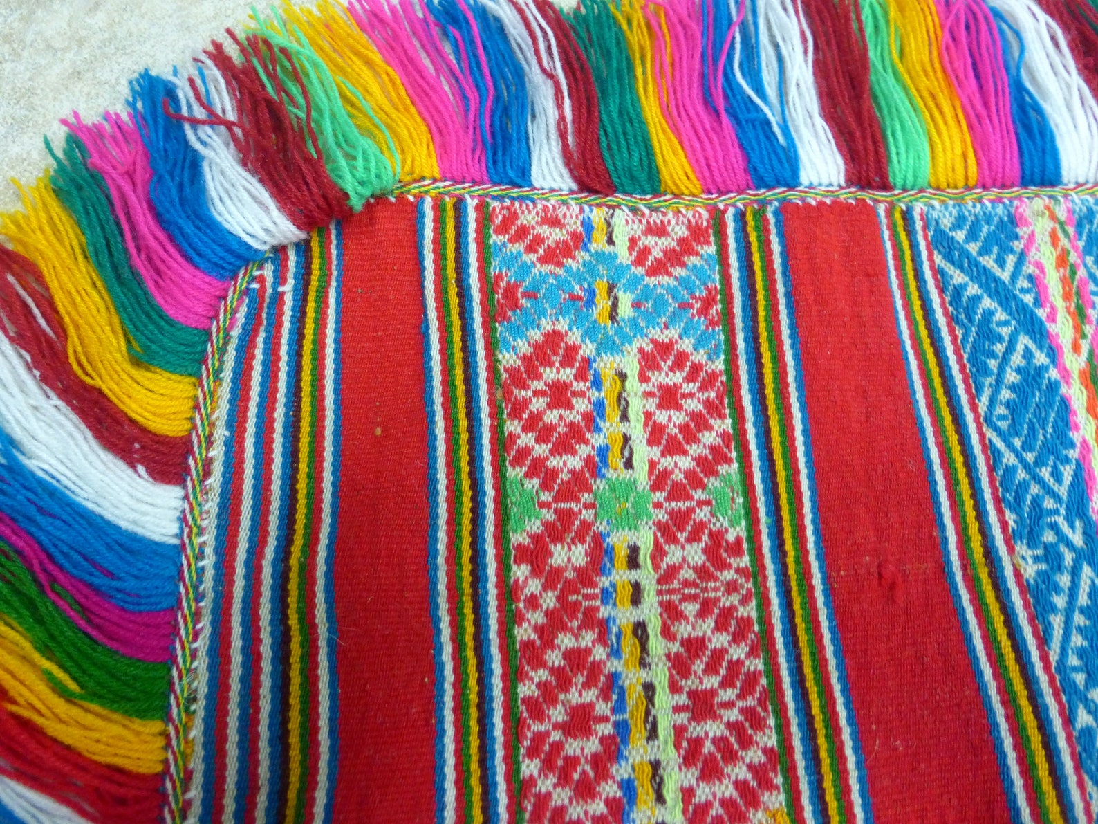 Peruvian Shaman Poncho - Andean Aguayo Textile - Etsy