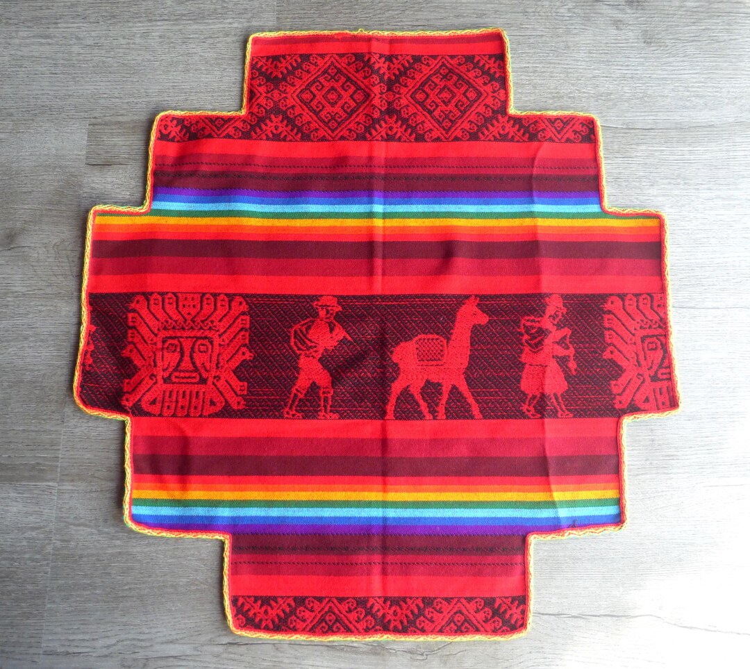 Andean Altar Cloth - Peruvian Andean Fabric - Ceremonial Cloth Chacana ...