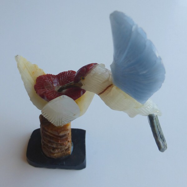 Carved Hummingbird Stone - Etsy