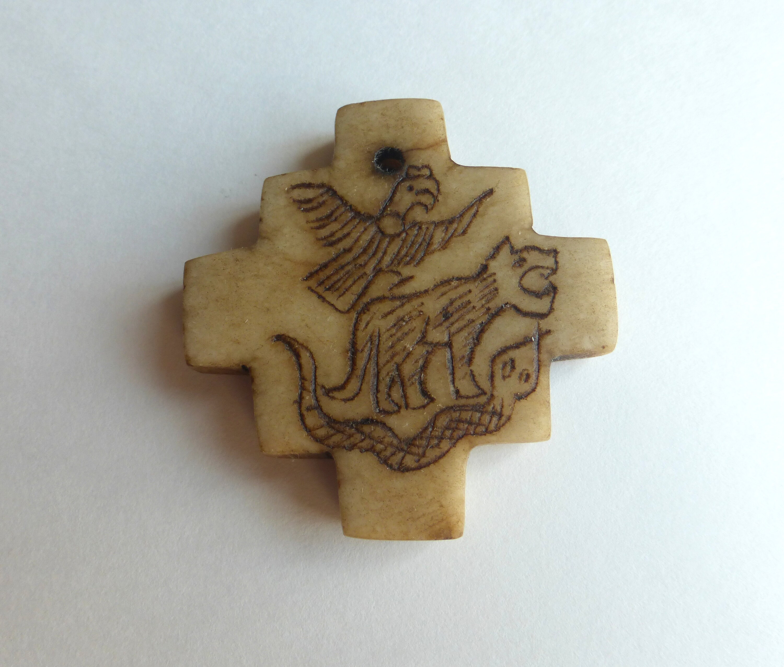 Peruvian Andean Inca Cross Chacana Pendant - Hand-carved on Alabaster ...