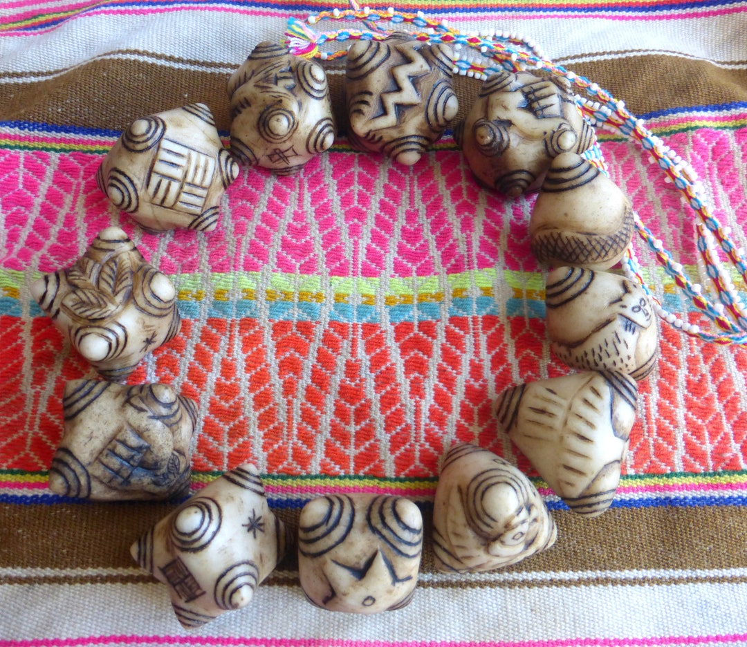 Peruvian Shaman Chumpi Khuyas -hand-carved Set of 12 Ceremonial Stones ...