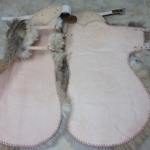 Woolly Chaps Shaggy Hair on Hide Woollies - Cowboy Batwing Style - Hand ...