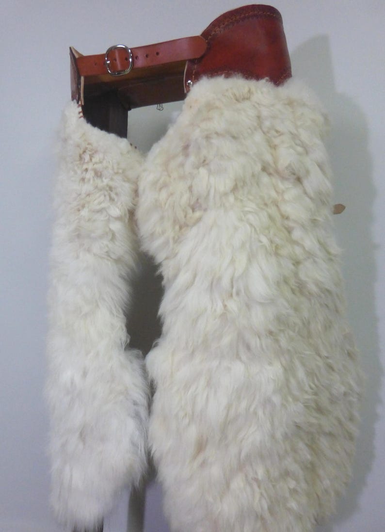 Handmade Woolly Chaps: Peruvian Shaggy Hair-on-hide Cowboy Batwings ...