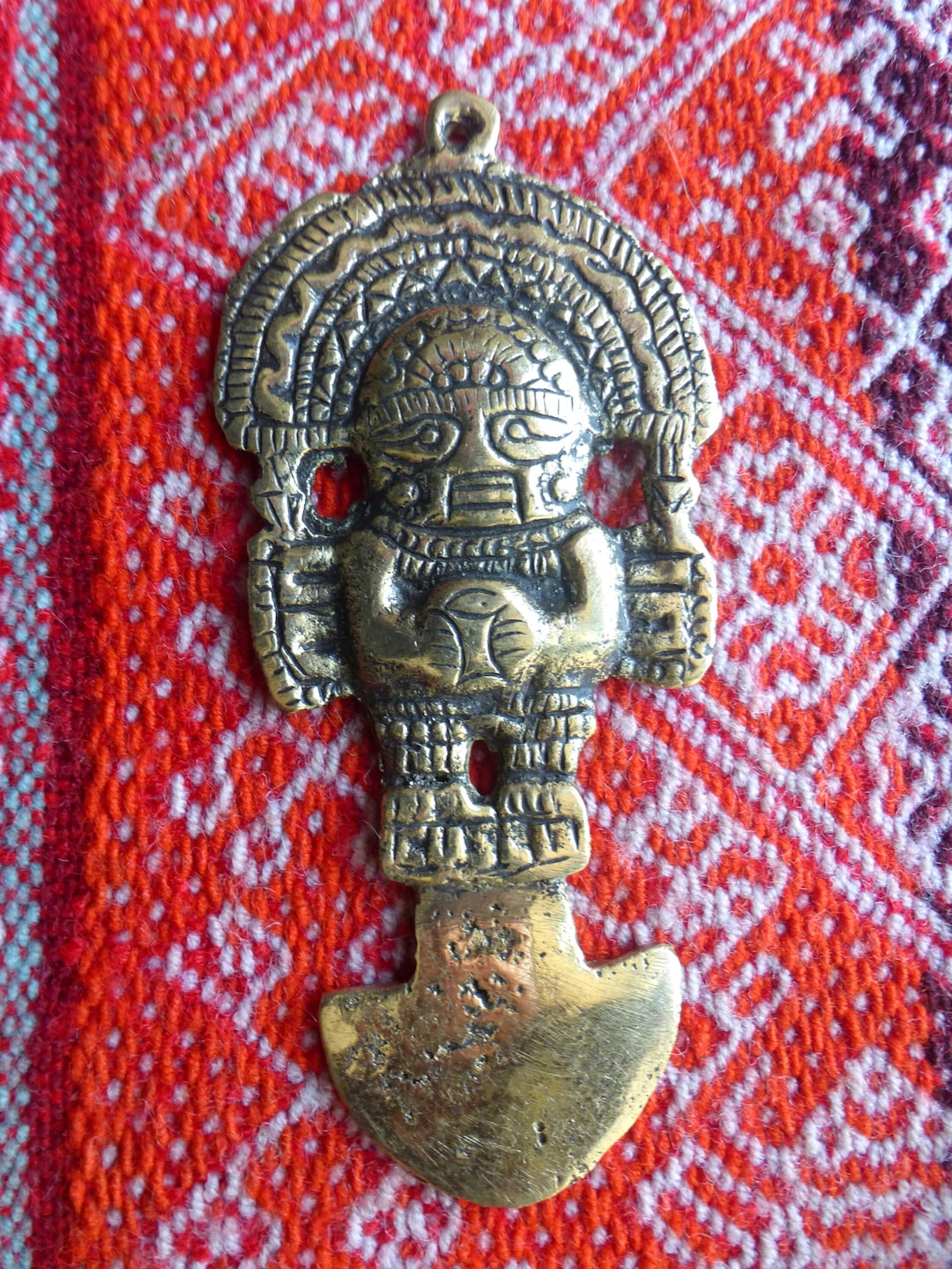 Peruvian Andean Tumi - Sun God King Pendant Made of Bronze - Etsy