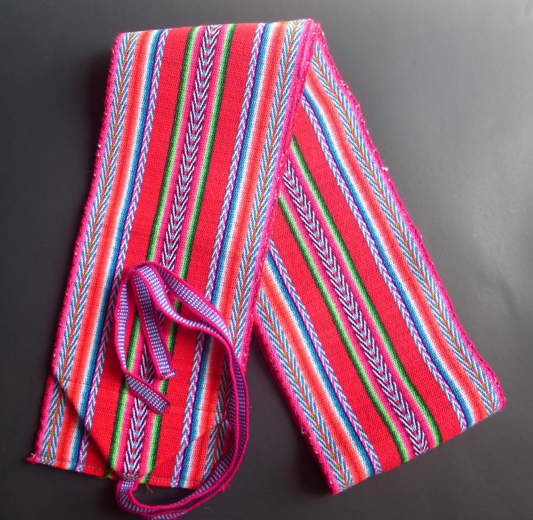 Andean Peruvian Hand-woven Chumpi Belt - Trim Waist Cinchi - Large and ...