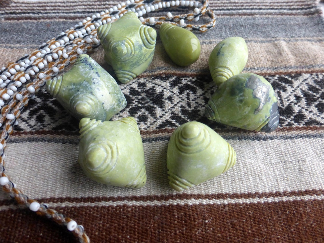 Hand Carved Serpentine Chumpi Stones: Shamanic Healing Set - Etsy