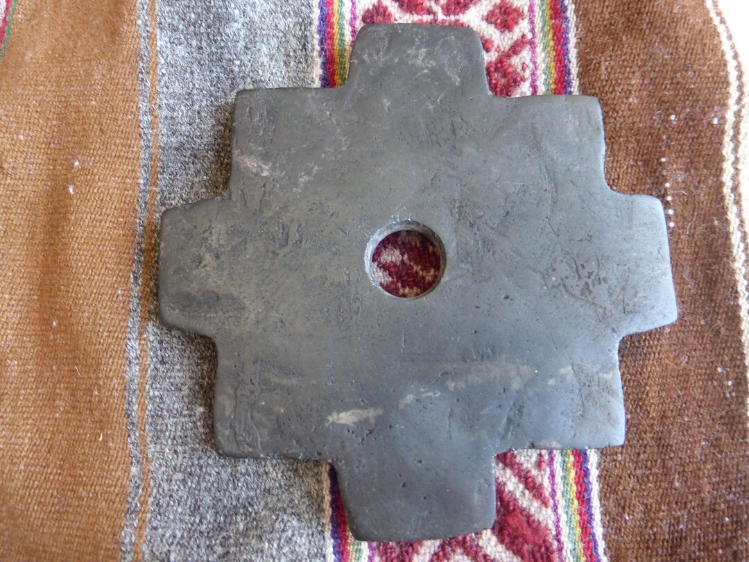 Andean Inca Chacana Incan Cross Center Rumi Carved in - Etsy