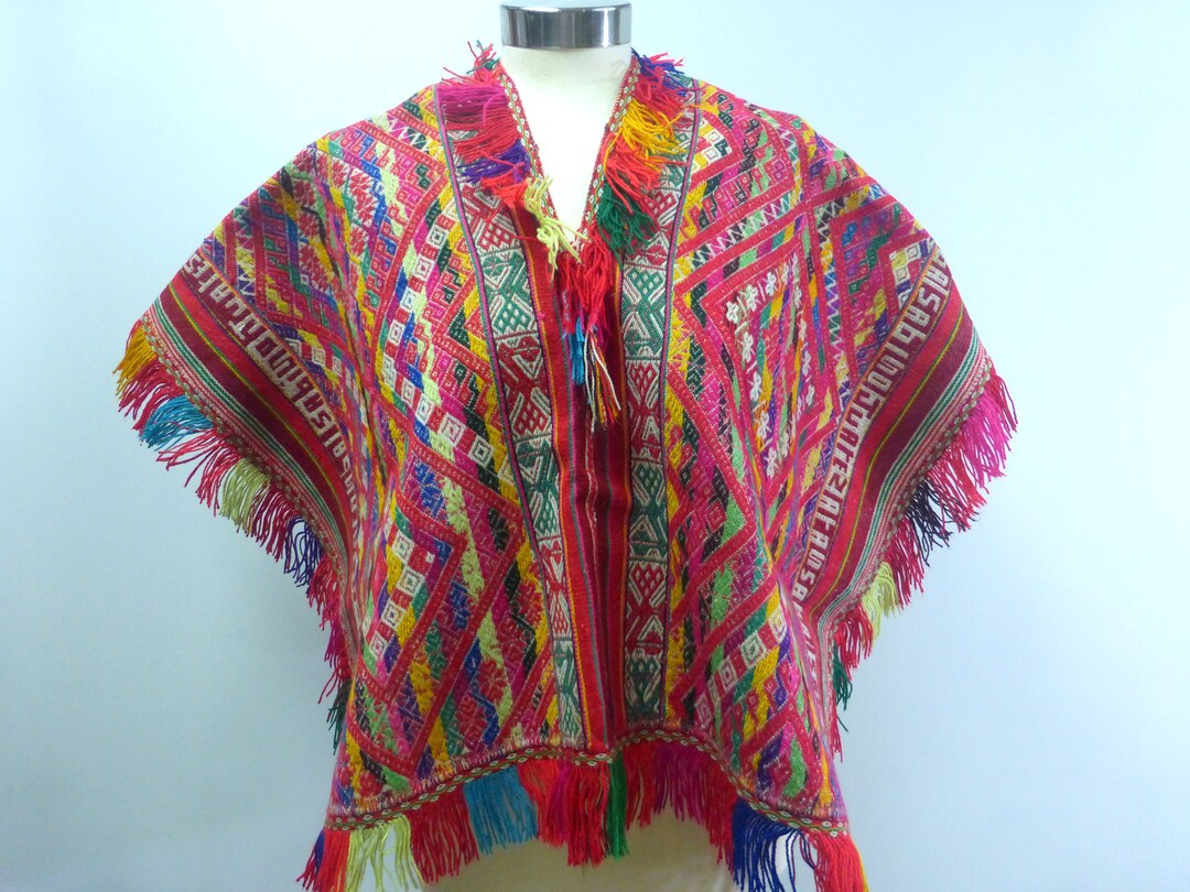 Peruvian Shaman Poncho - Handmade Andean Mountain Textile - Etsy