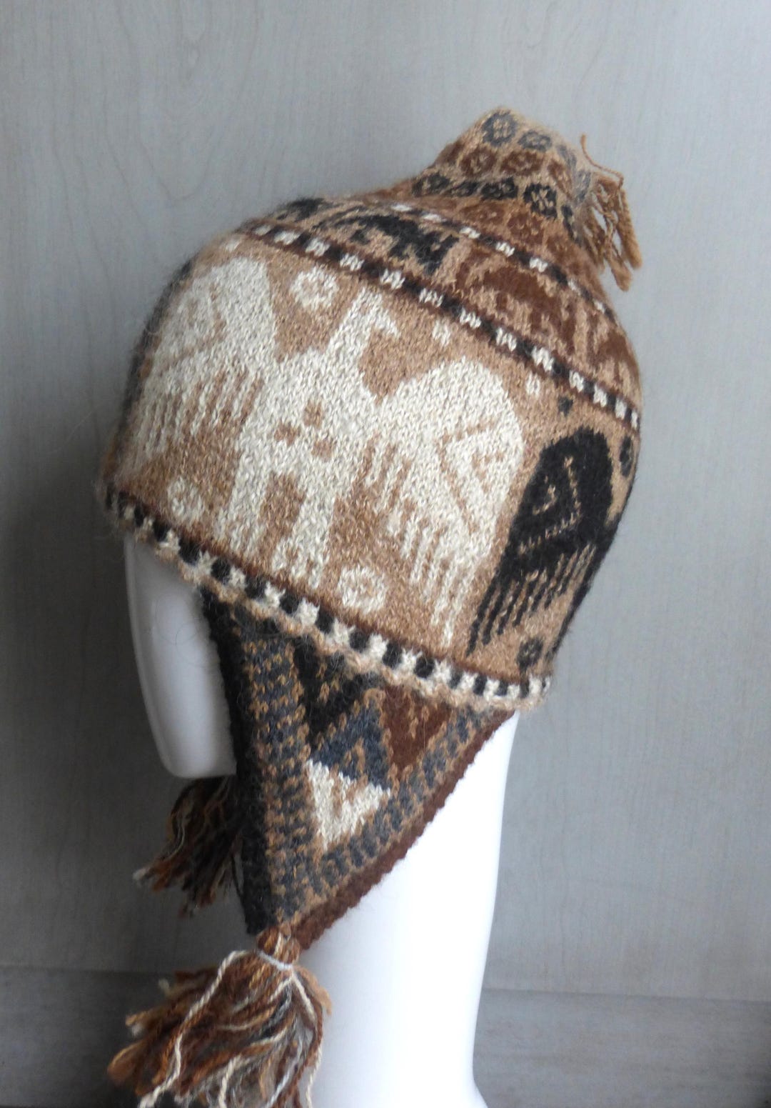 Peruvian Shaman Chullo Hat Andean Mountain Handmade Hat With Andean ...