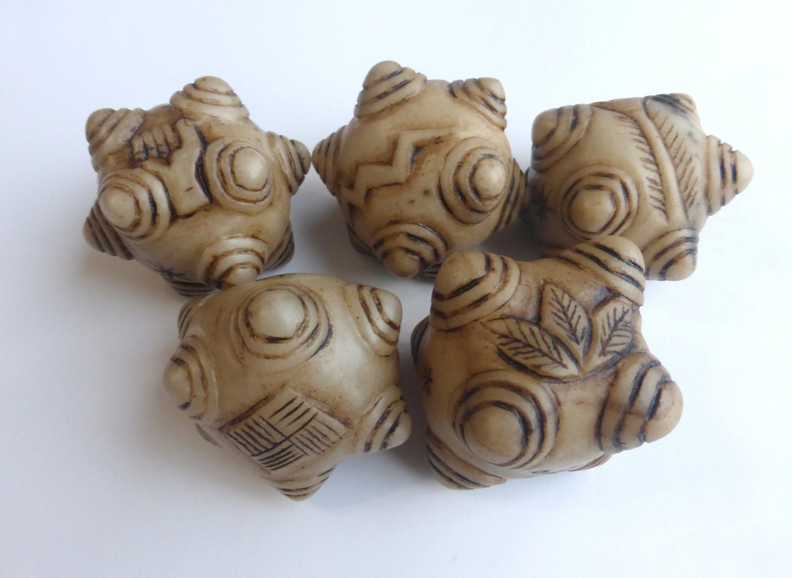 Chumpi Stones Hand-carved Peruvian Shaman Ceremonial 5 Stone Set - 8 to ...