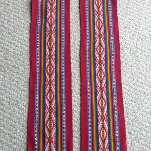 Peruvian Aguayo Scarf - Andean Mountain Textile Scarf - Colorful With ...