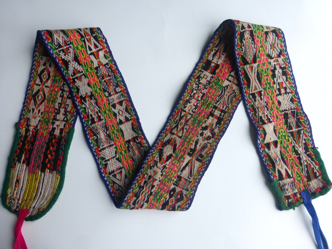 Andean Vintage Peruvian Hand-woven Shaman Chumpi Belt -trim Waist ...
