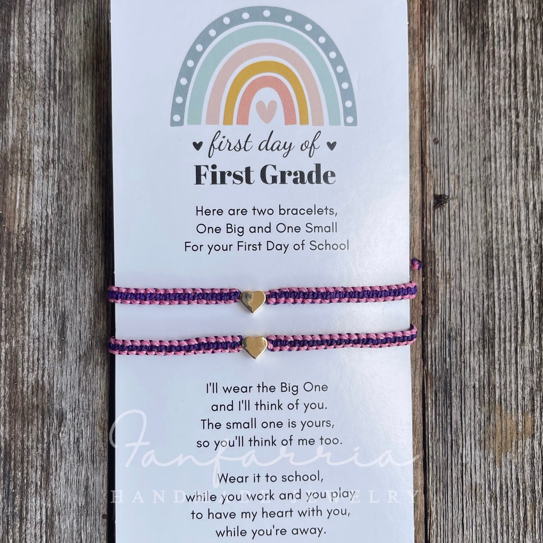 First Day of First Grade, Matching Bracelets, Mommy and Me Matching ...