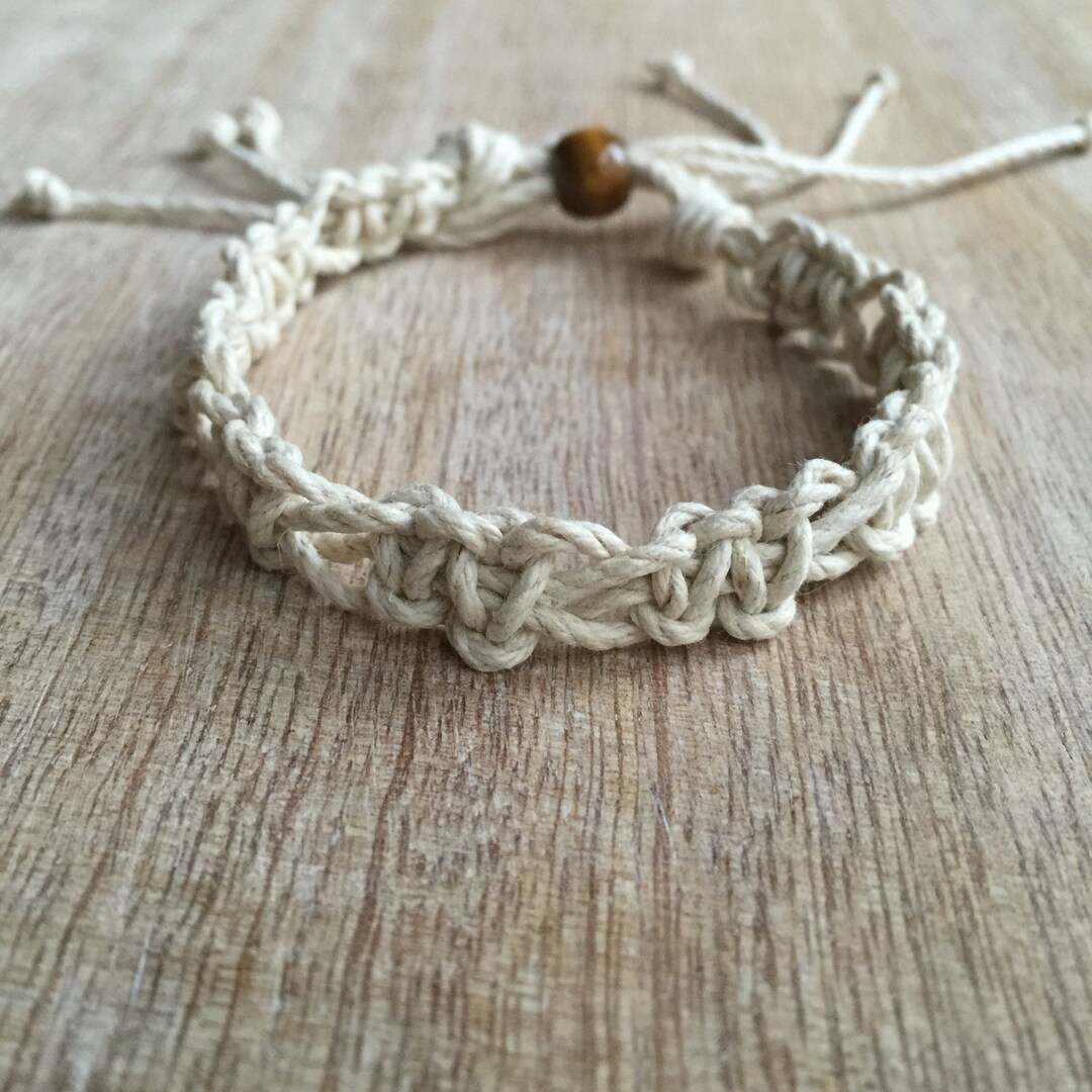Sobe, Men's Bracelet,thick Hemp Anklet, Braided Anklet, Natural Hemp ...