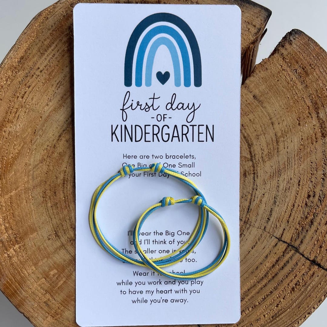 First Day of Kindergarten Matching Bracelets Mommy and Me Bracelets ...