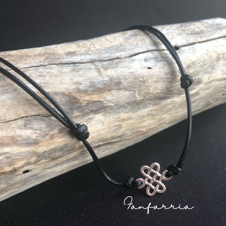 Eternal Celtic Knot Choker Black Choker Adjustable | Etsy