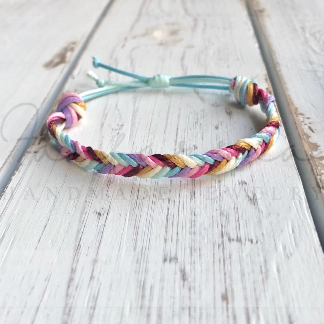 Dania, Colorful Braided Anklet Bracelet WB001603 - Etsy