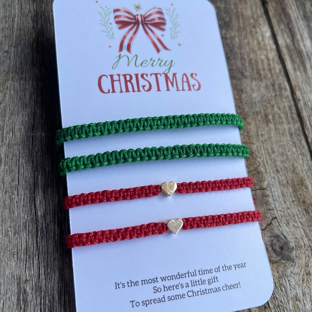 Merry Christmas Matching Family Bracelets - Etsy