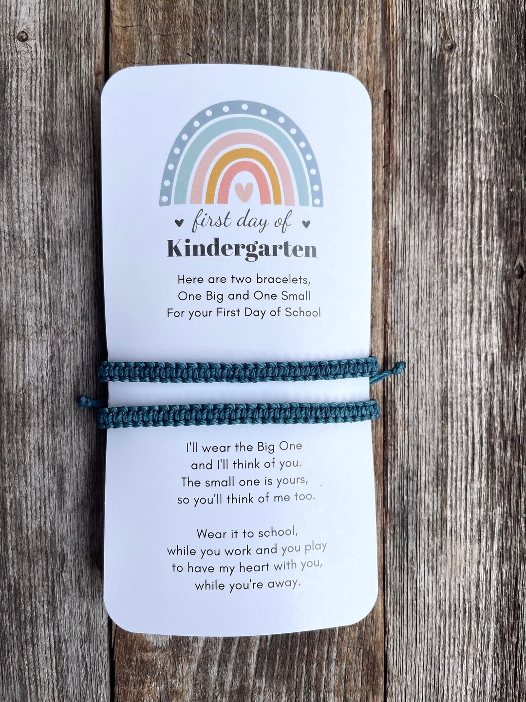 First Day of Kindergarten Bracelet Set – Matching Handmade Bracelets ...